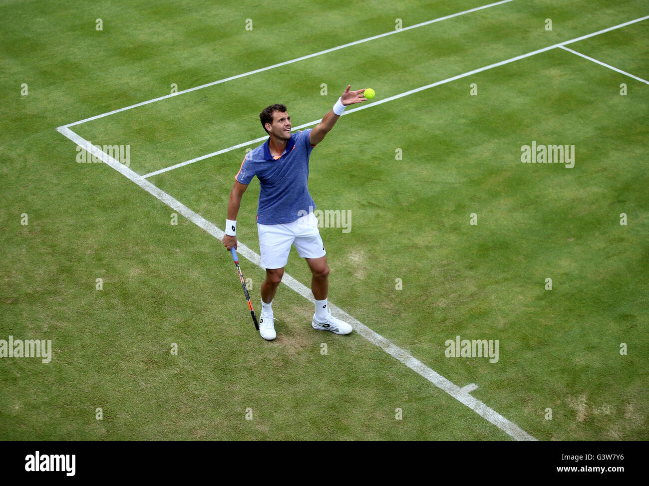 France's Paul-Henri Mathieu in action during day three of the 2016 ...