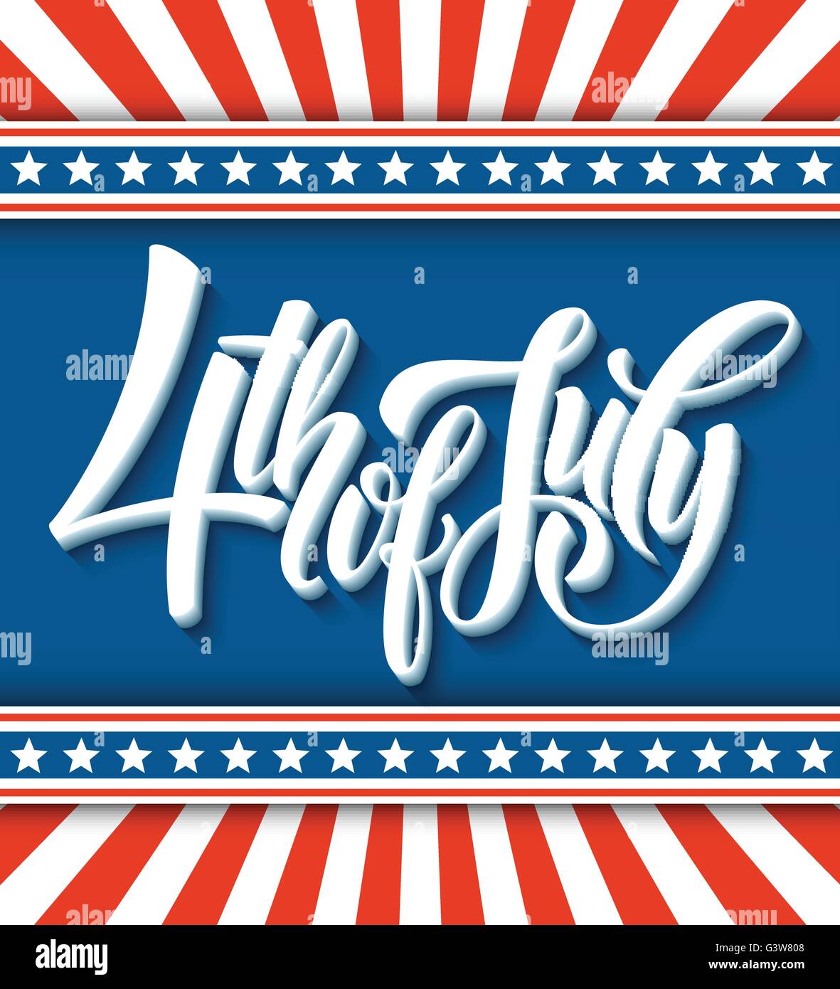 American Independence Day lettering design. A template background for ...