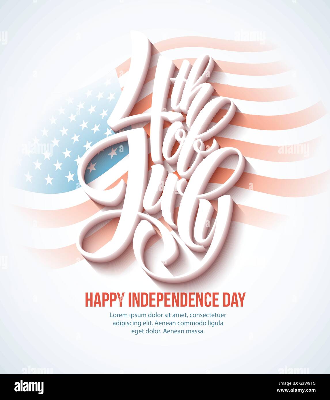 American Independence Day lettering design. A template background for ...