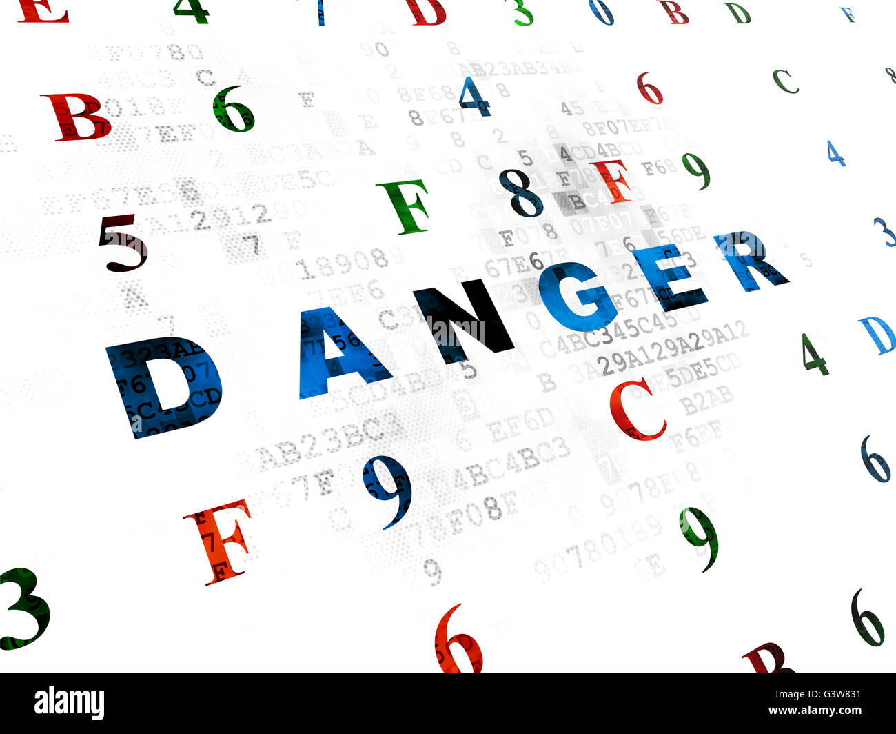 Security concept: Danger on Digital background Stock Photo - Alamy