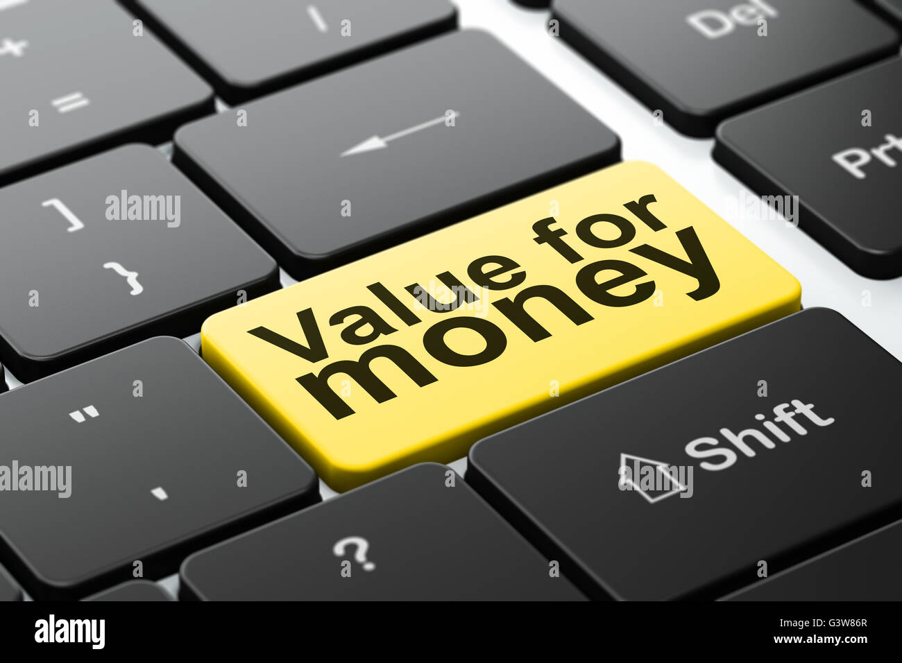 Banking concept: Value For Money on computer keyboard background Stock ...