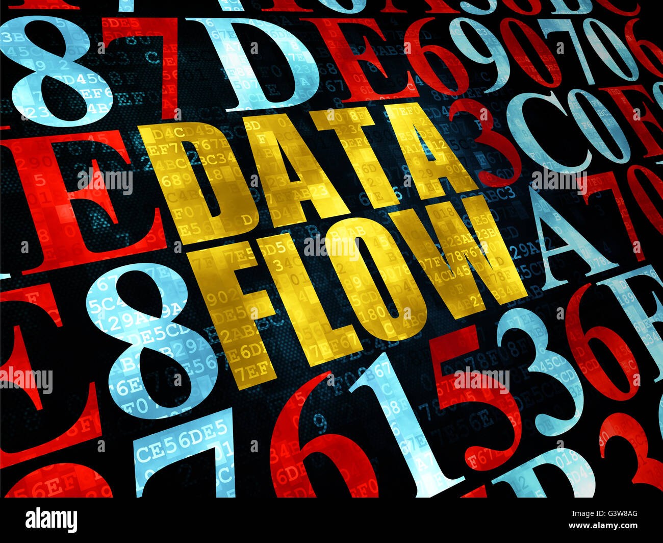 Information concept: Data Flow on Digital background Stock Photo - Alamy