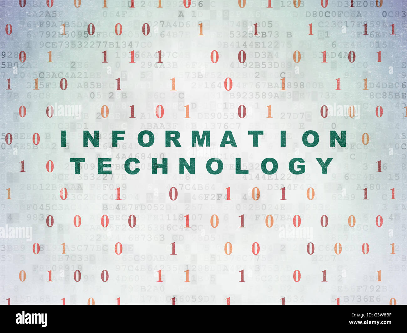 Information concept: Information Technology on Digital Data Paper ...