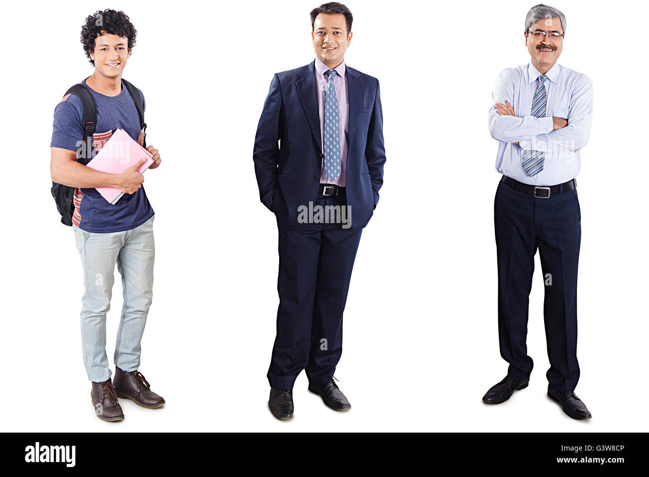 20-25 Years 25-30 Years 3 People Adult Man Businessman Comparisons Life ...