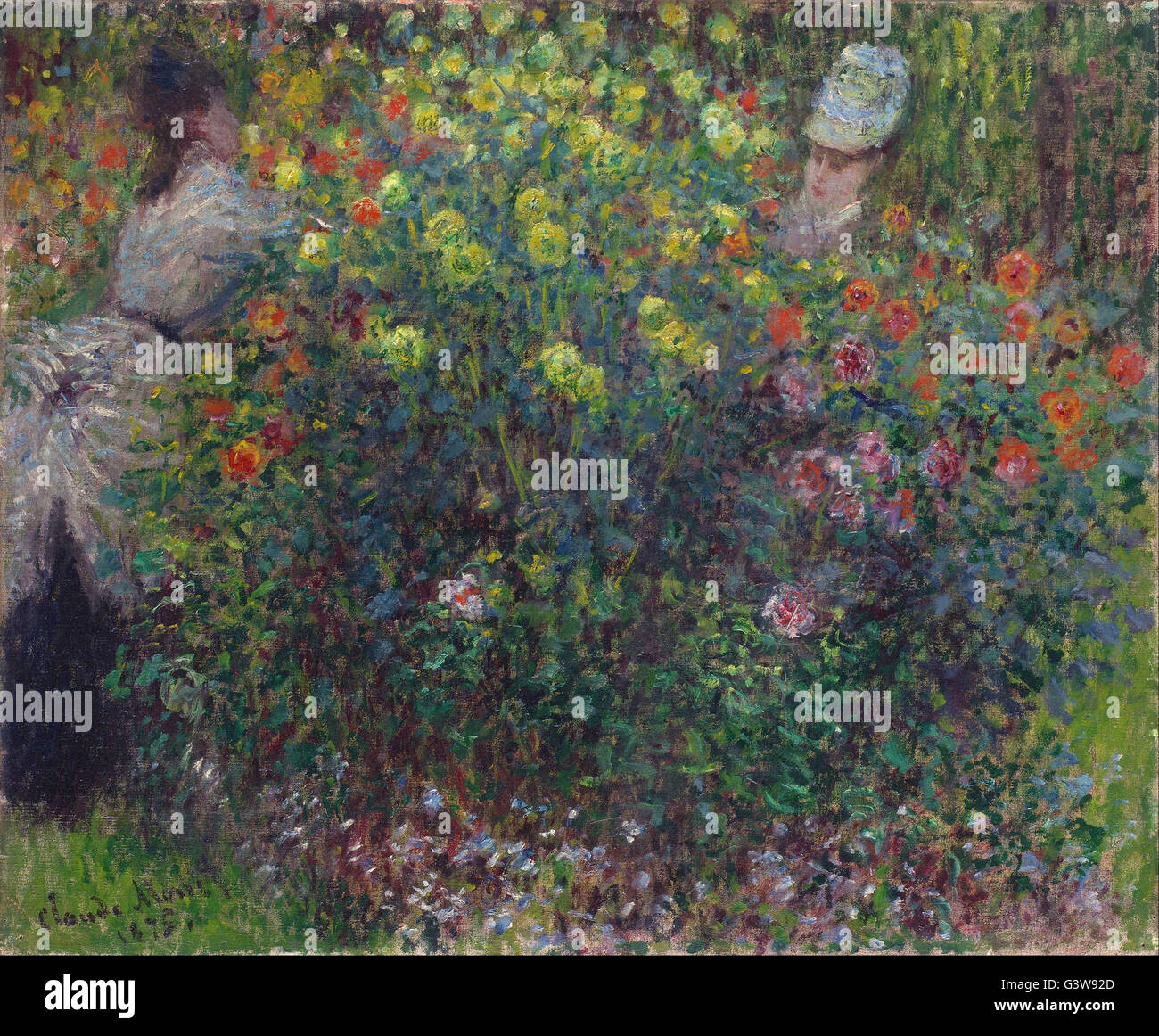 Claude Monet - Ladies in Flowers Stock Photo - Alamy
