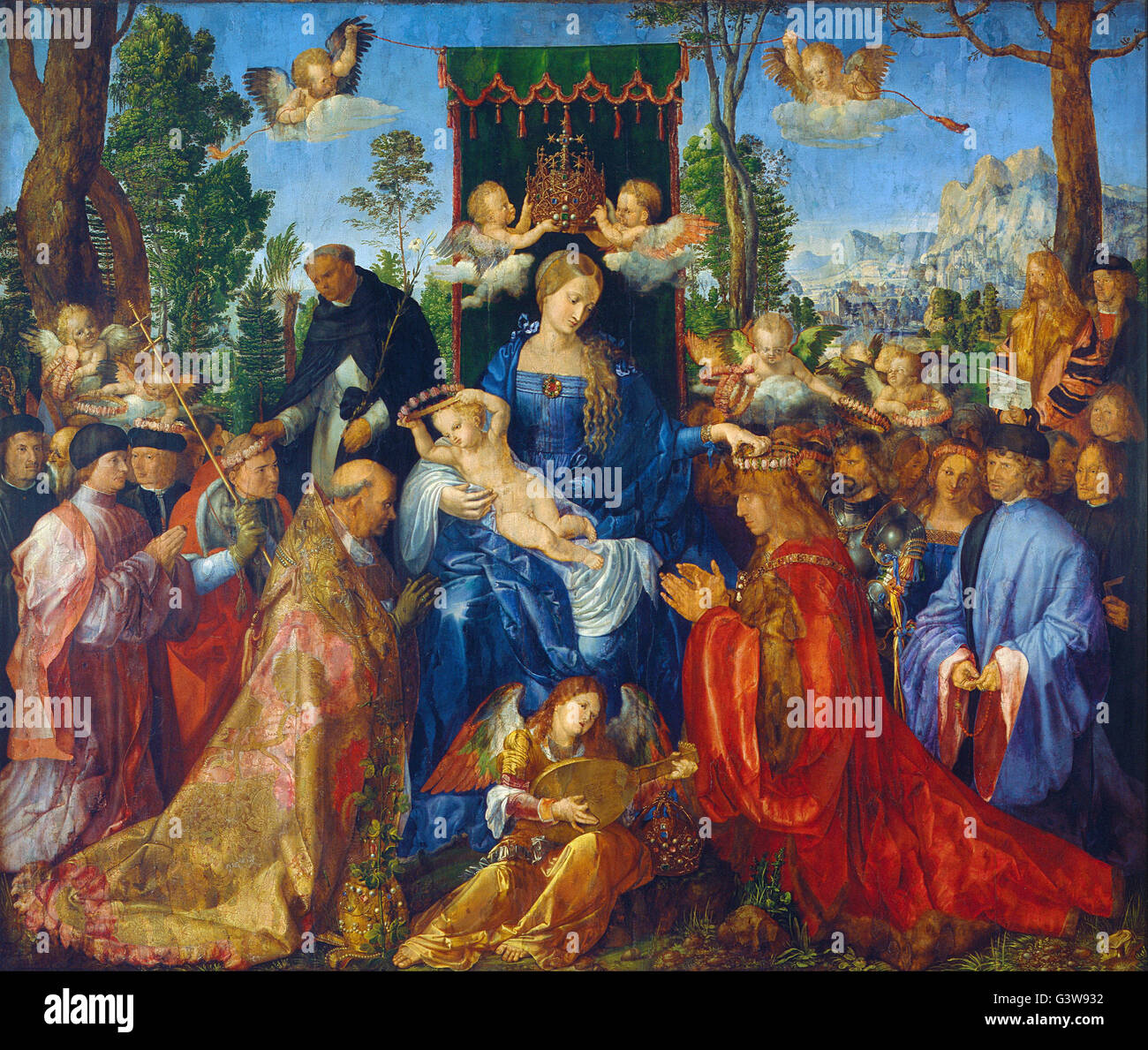 Albrecht Durer - Feast of Rose Garlands Stock Photo - Alamy