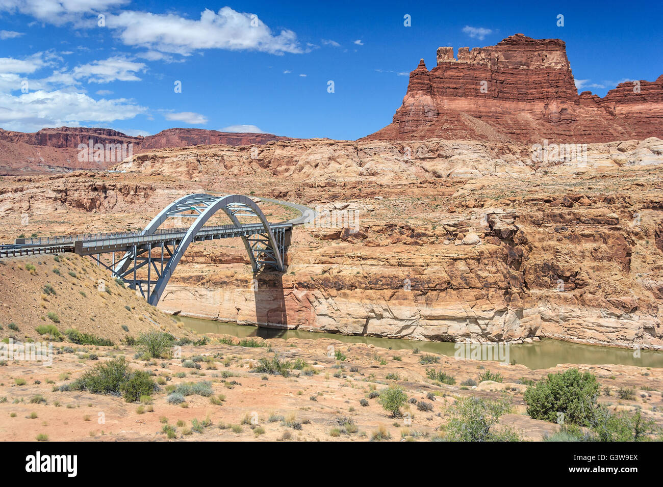 Hite Crossing Bridge across Colorado River in Glen Canyon National ...