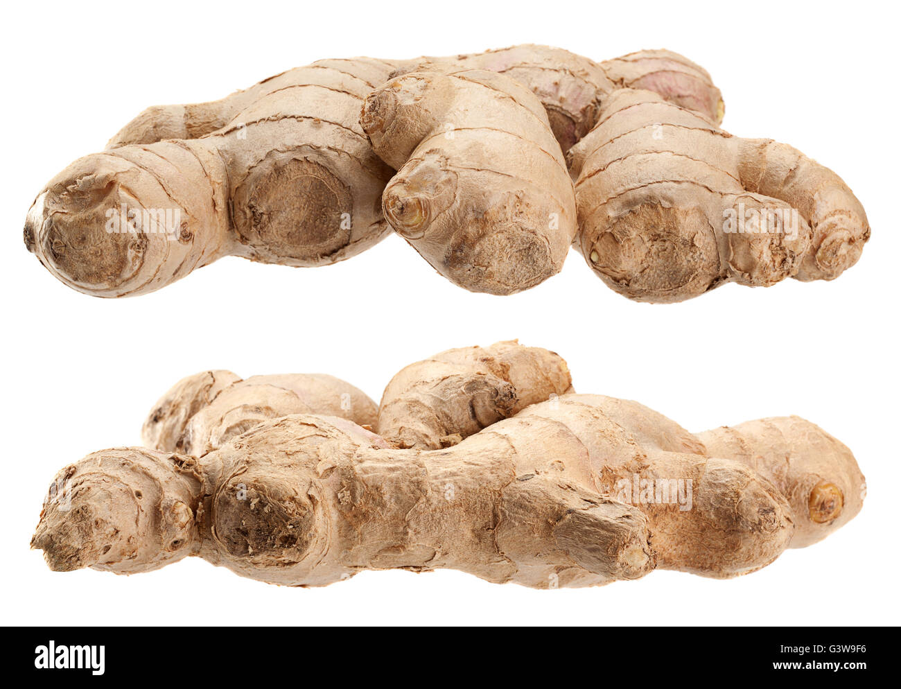 Ginger spice root isolated on white background Stock Photo - Alamy