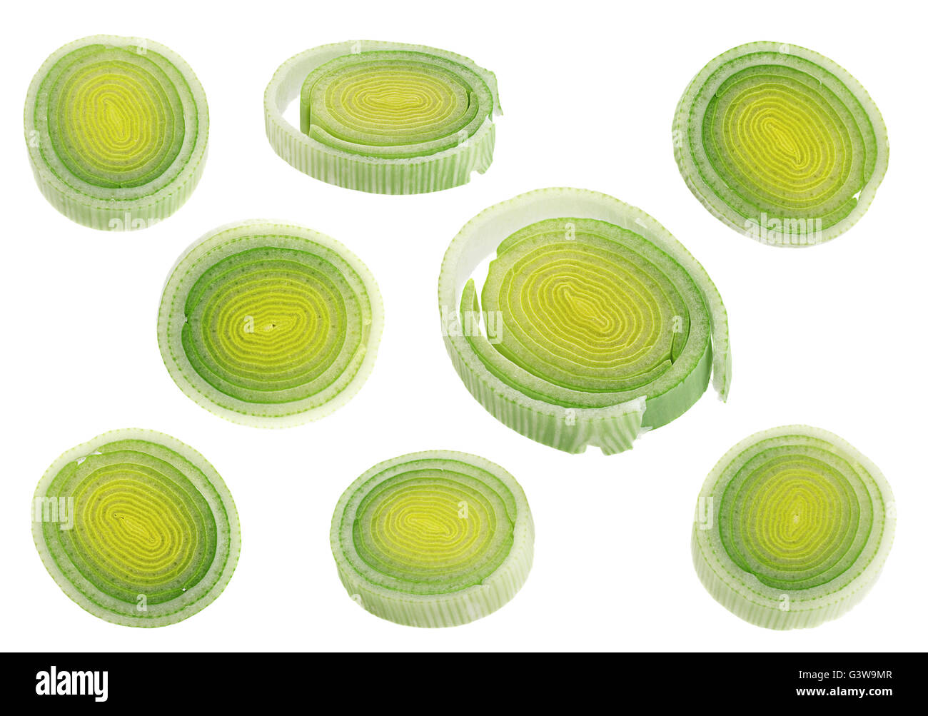 Leek slice Cut Out Stock Images & Pictures - Alamy