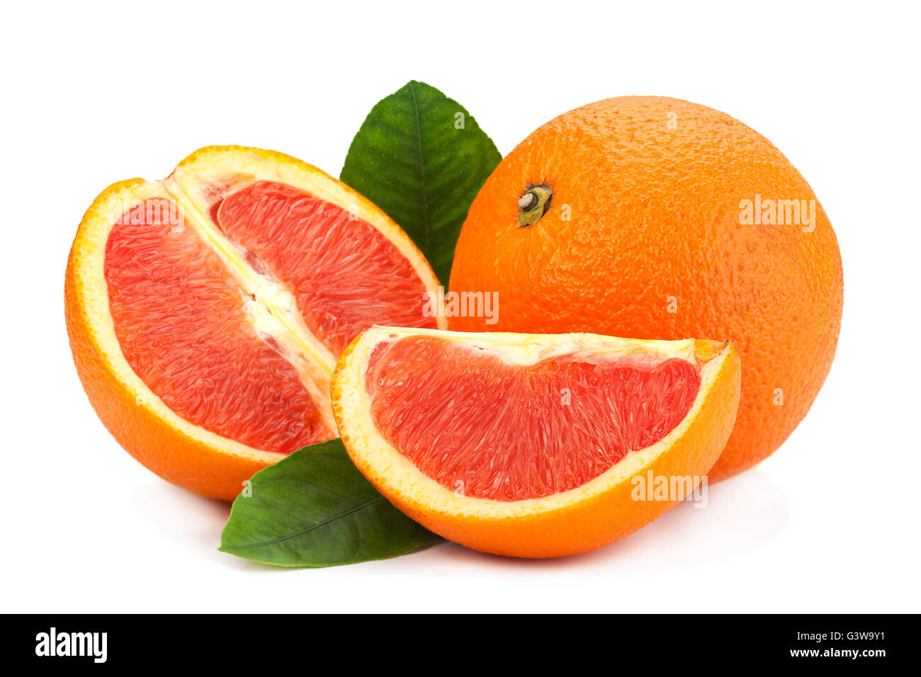 Red orange citrus fruit isolated on white Stock Photo - Alamy