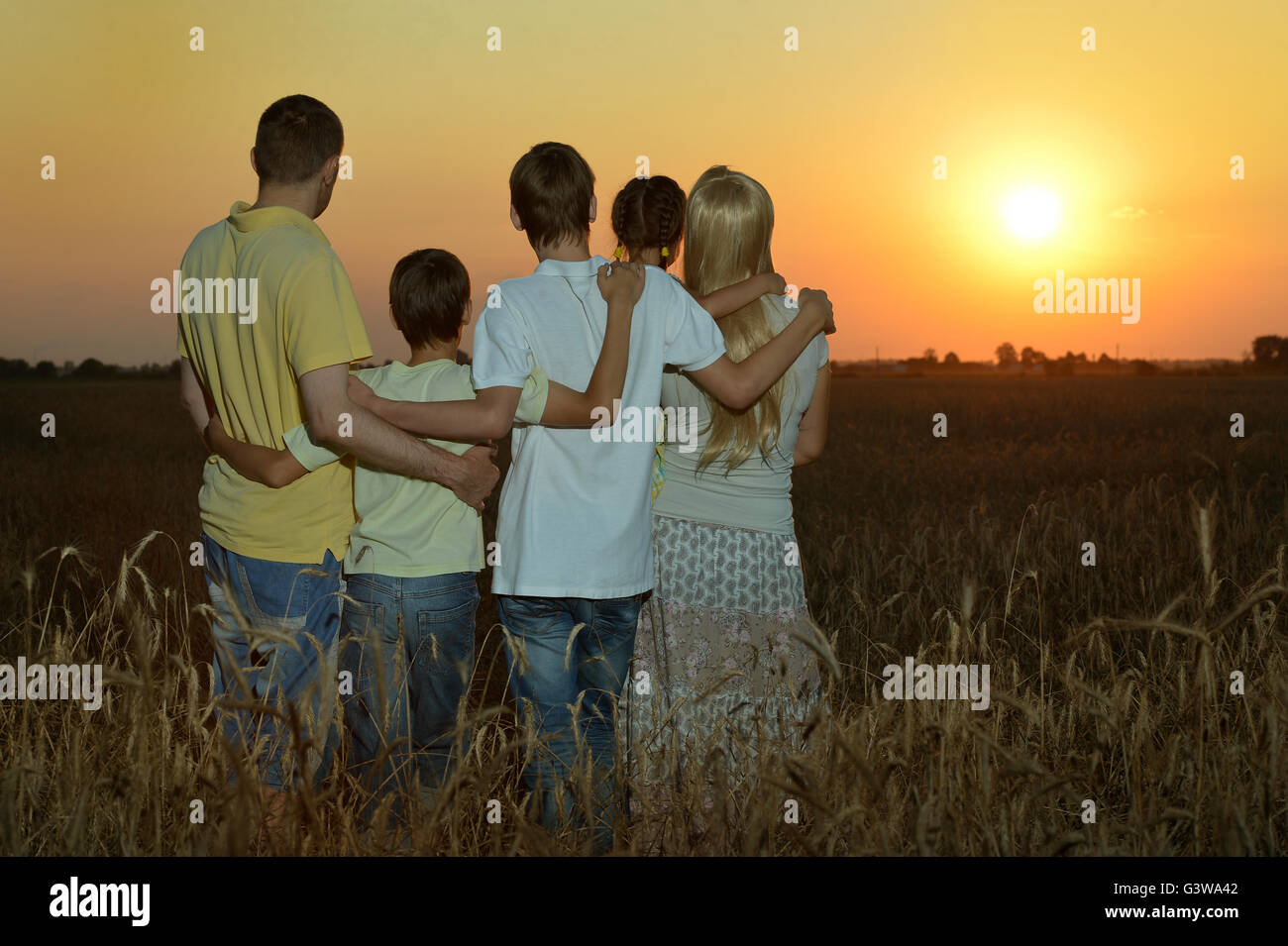 Father and sons in wheat field hi-res stock photography and images - Alamy