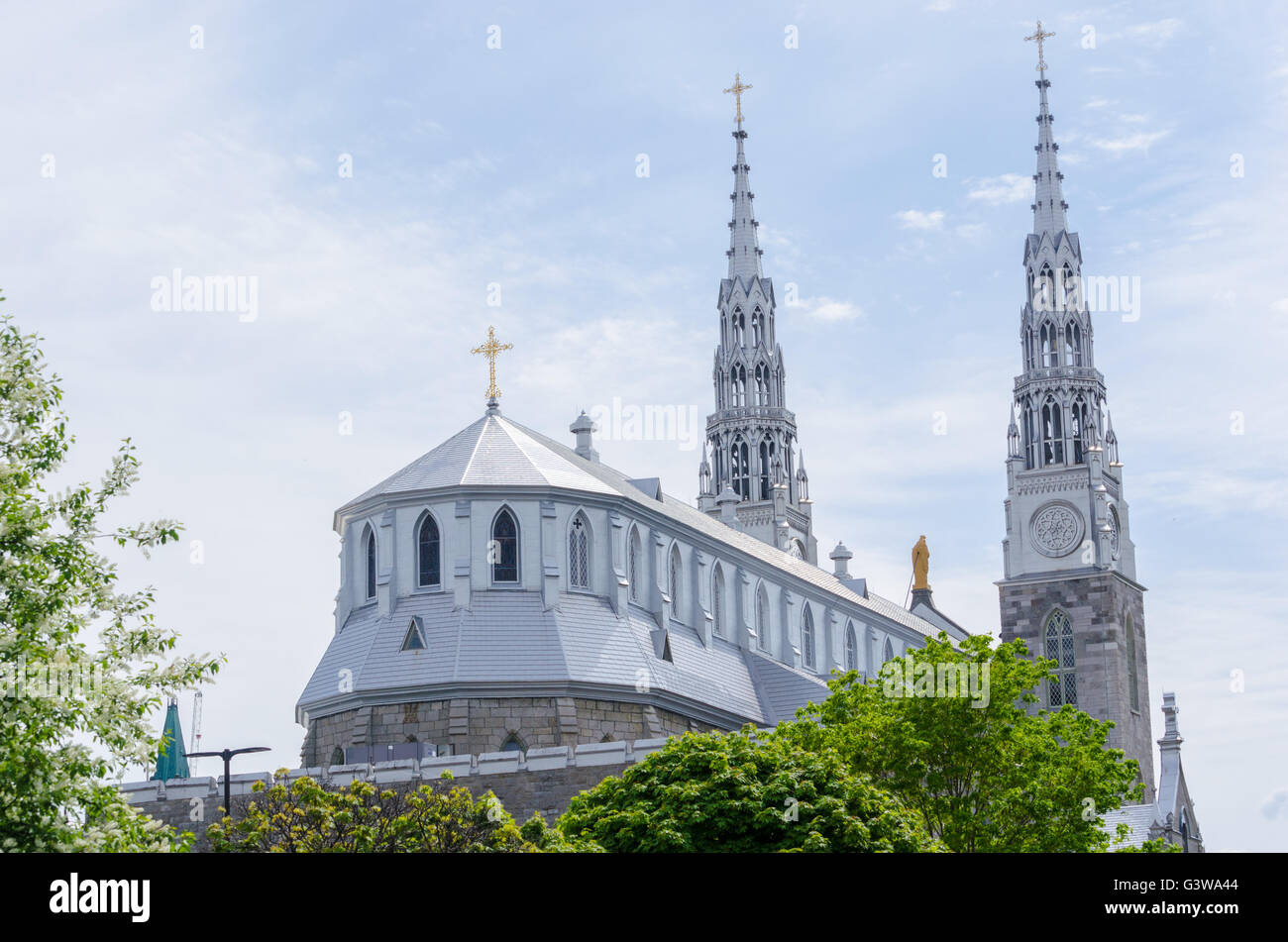 Back view of Ottawa Notre Dame Cathedral Basilica Stock Photo - Alamy