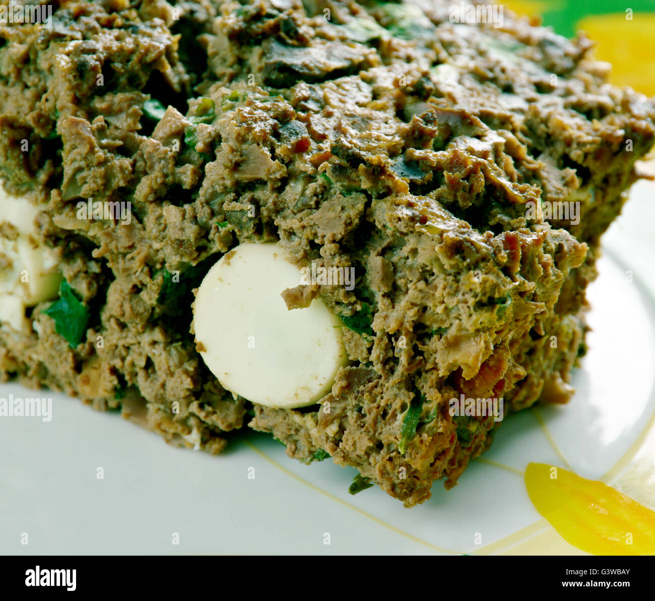 Drob - traditional Romanian dish, similar to a haggis, made of minced ...