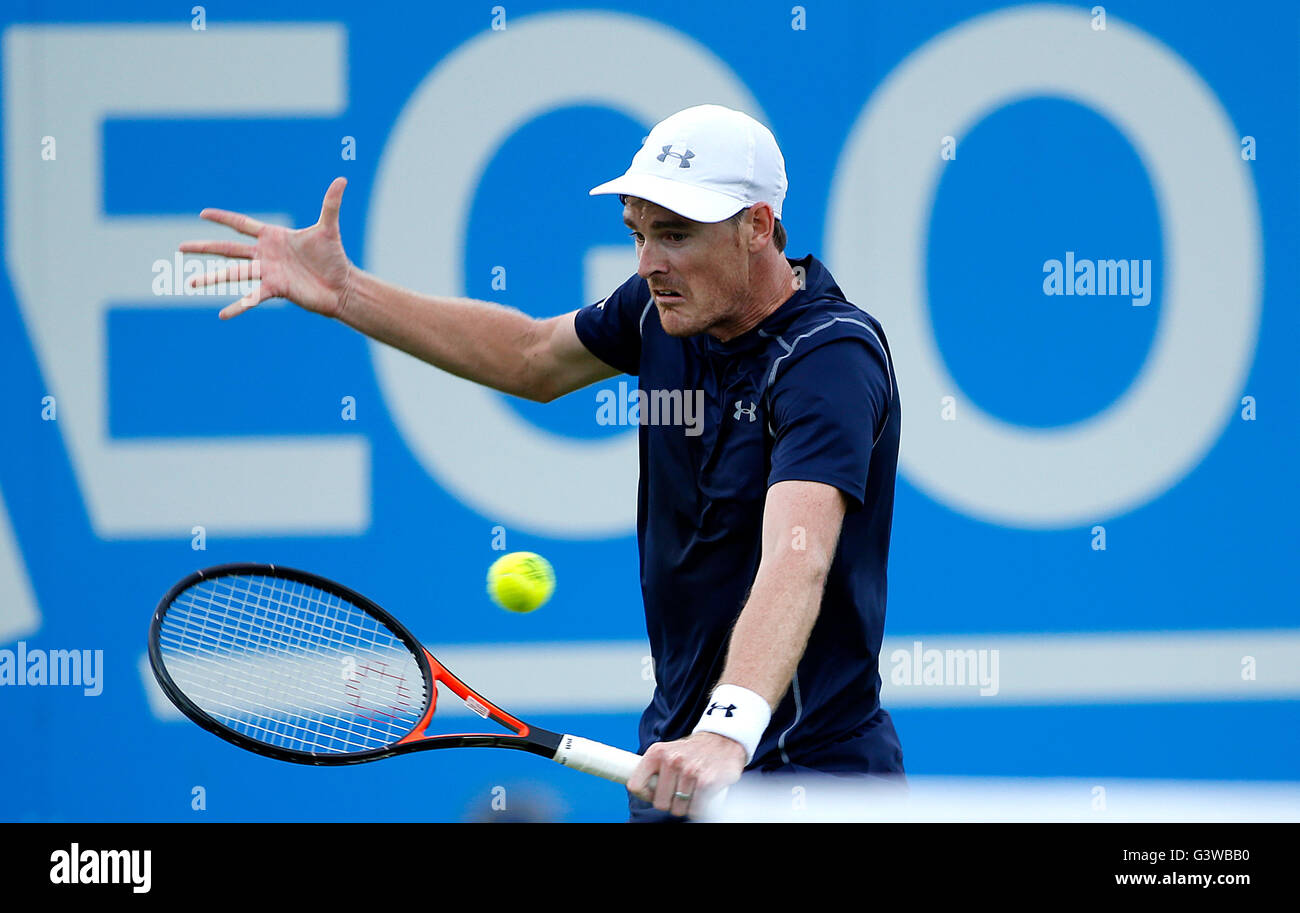 Great Britain's Jamie Murray during his doubles match during day three ...