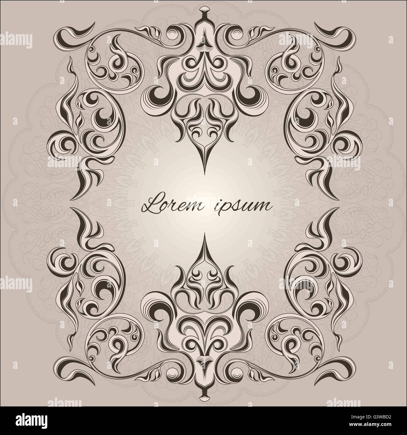 Eastern floral border design hi-res stock photography and images - Alamy