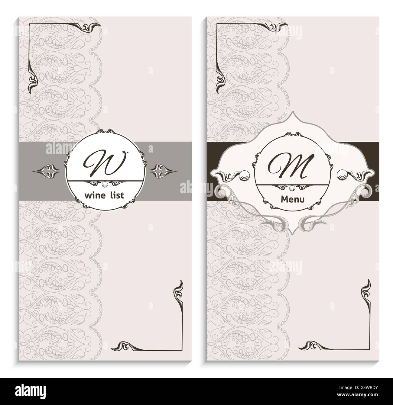 Menu card of restaurants Stock Vector Images - Alamy