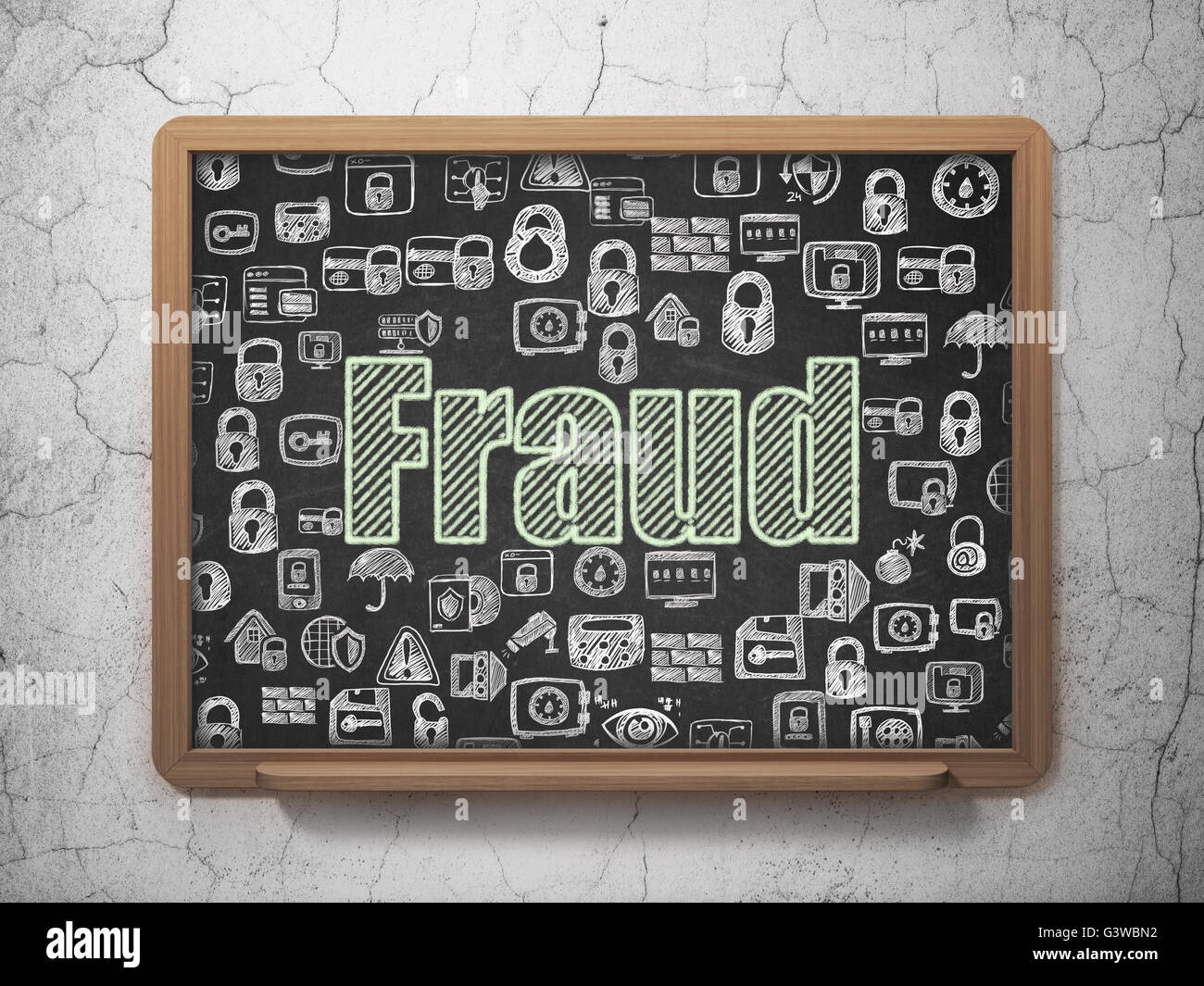 Privacy concept: Fraud on School board background Stock Photo - Alamy