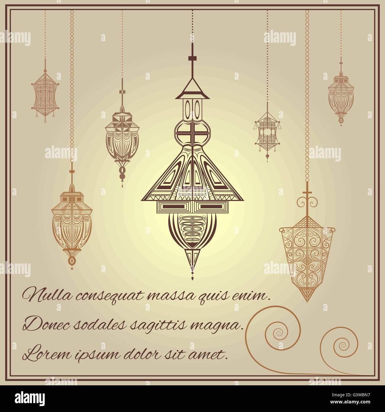 Ethnic style islamic festive Stock Vector Images - Alamy