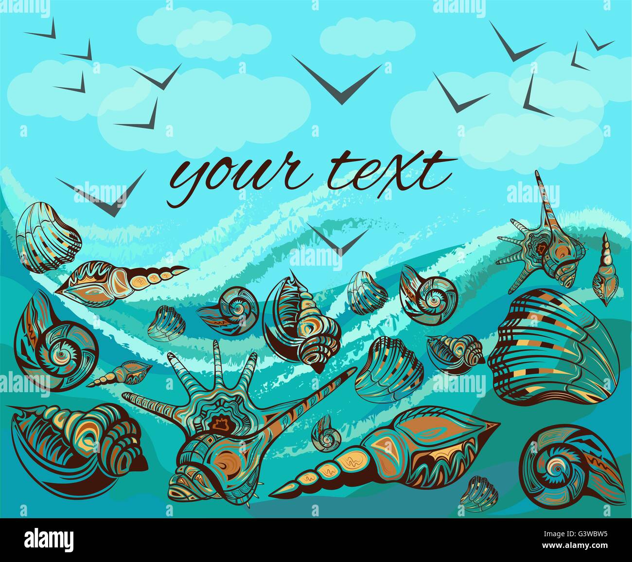 Greeting card birds Stock Vector Images - Alamy