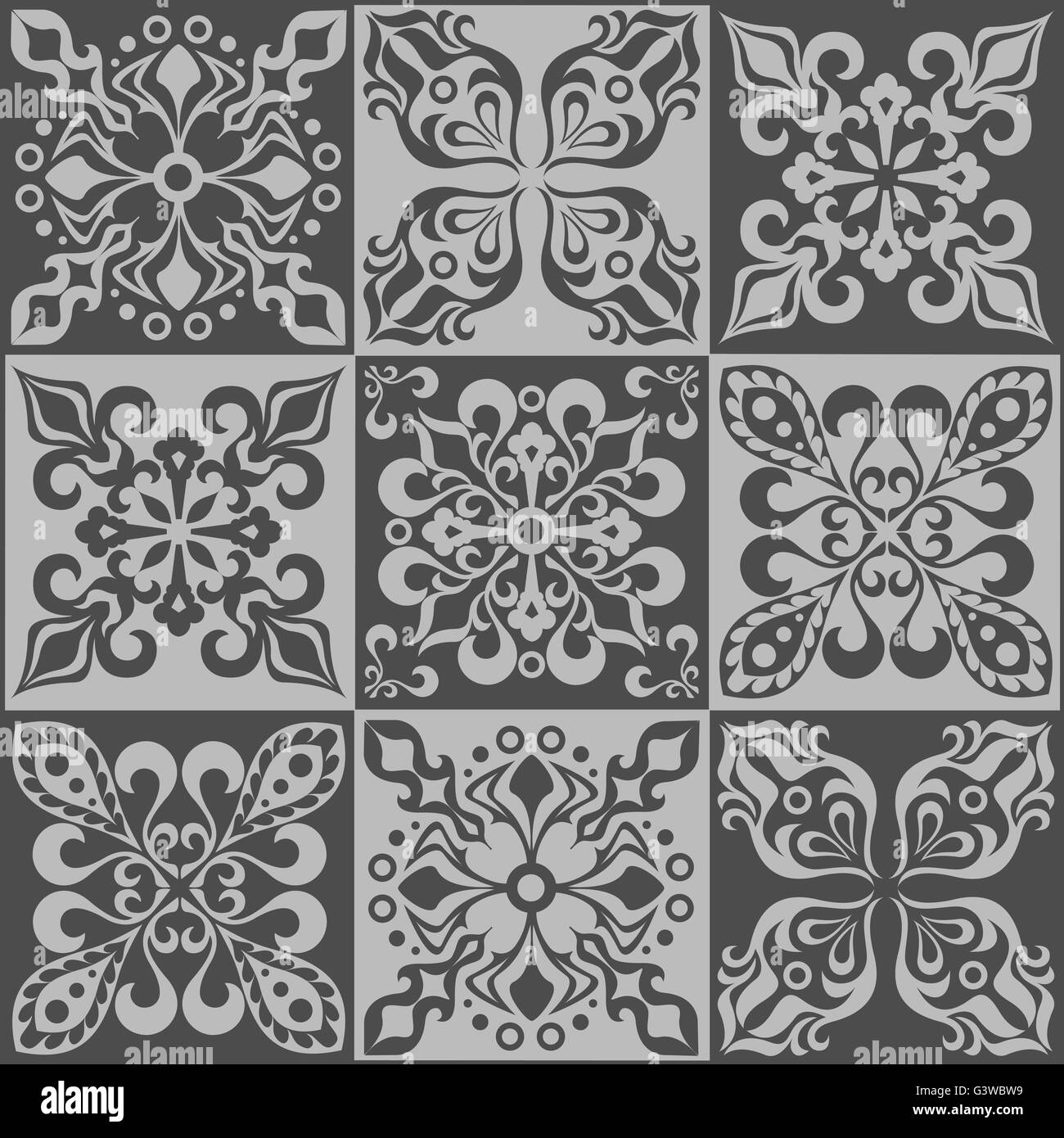 Patchwork pattern Black and White Stock Photos & Images - Alamy