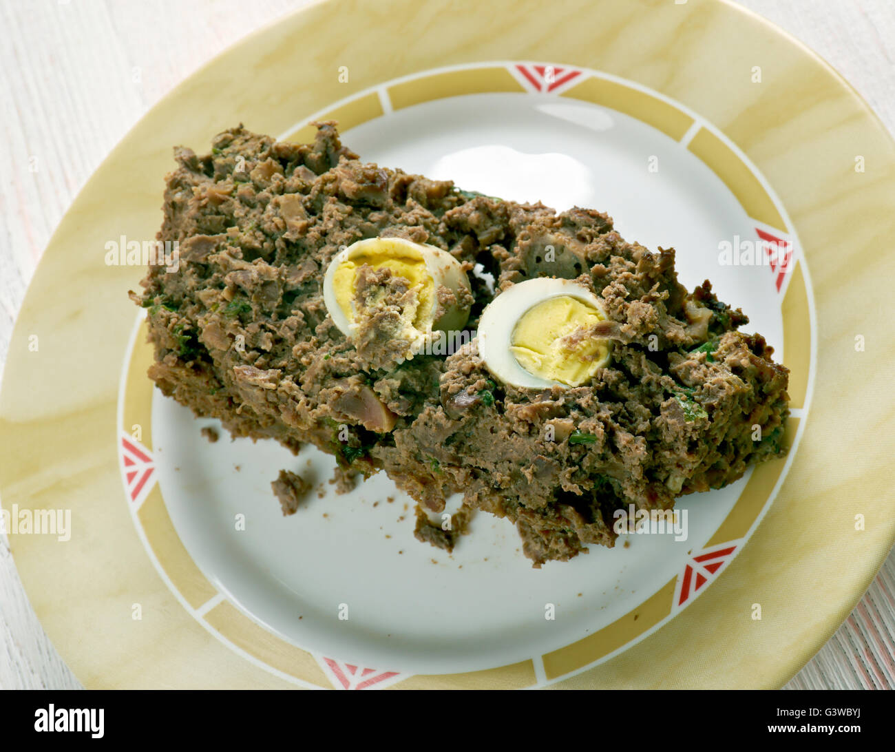 Drob - traditional Romanian dish, similar to a haggis, made of minced ...
