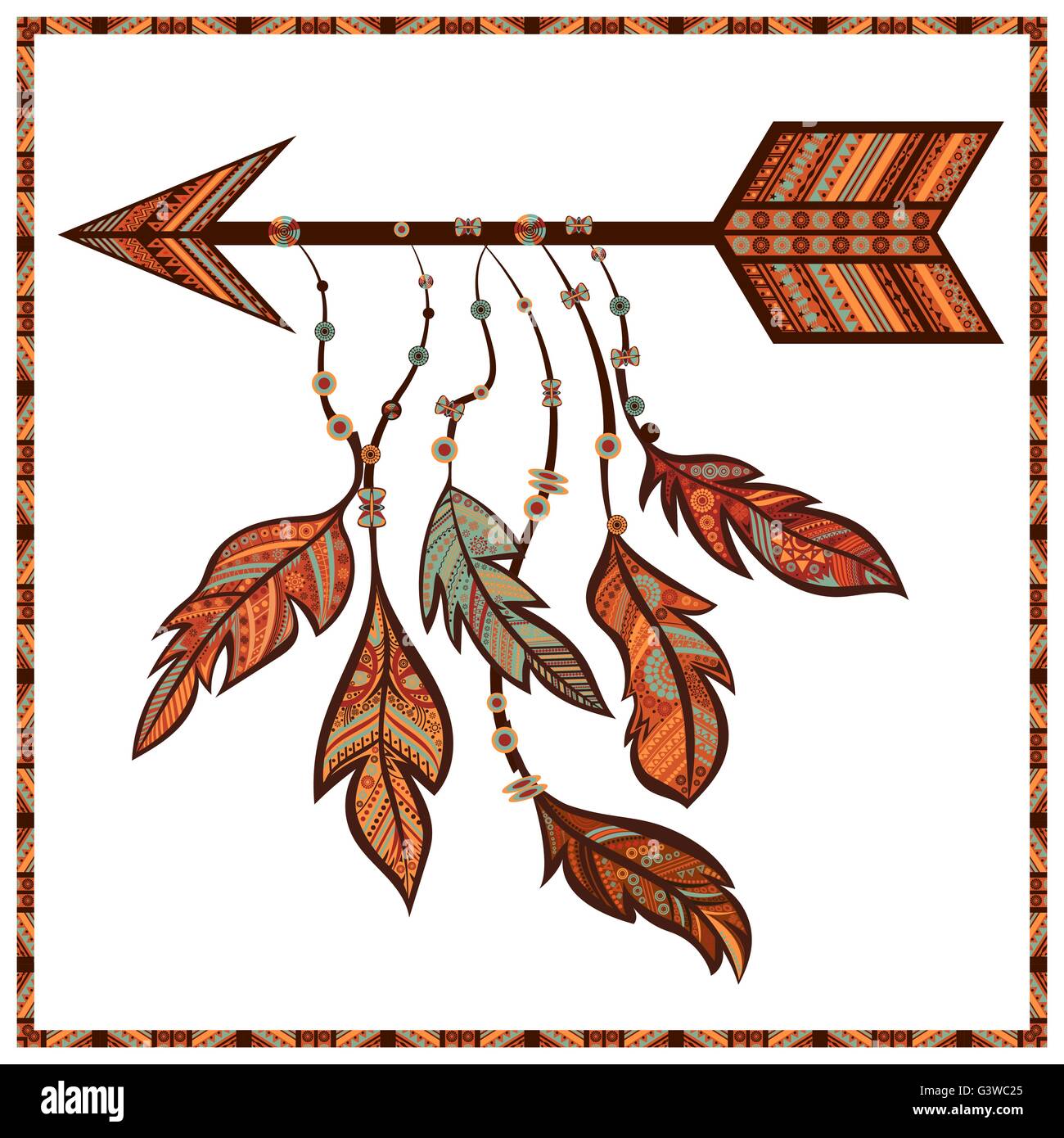 Arrow, feathers, hand hi-res stock photography and images - Alamy