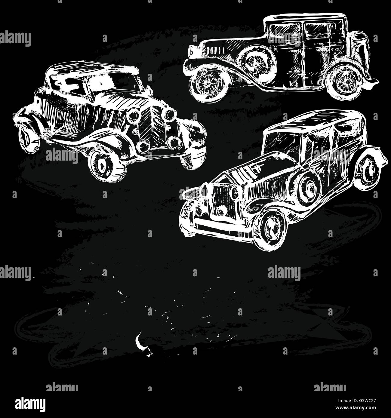 Retro car sketch for your design Stock Vector Image & Art - Alamy