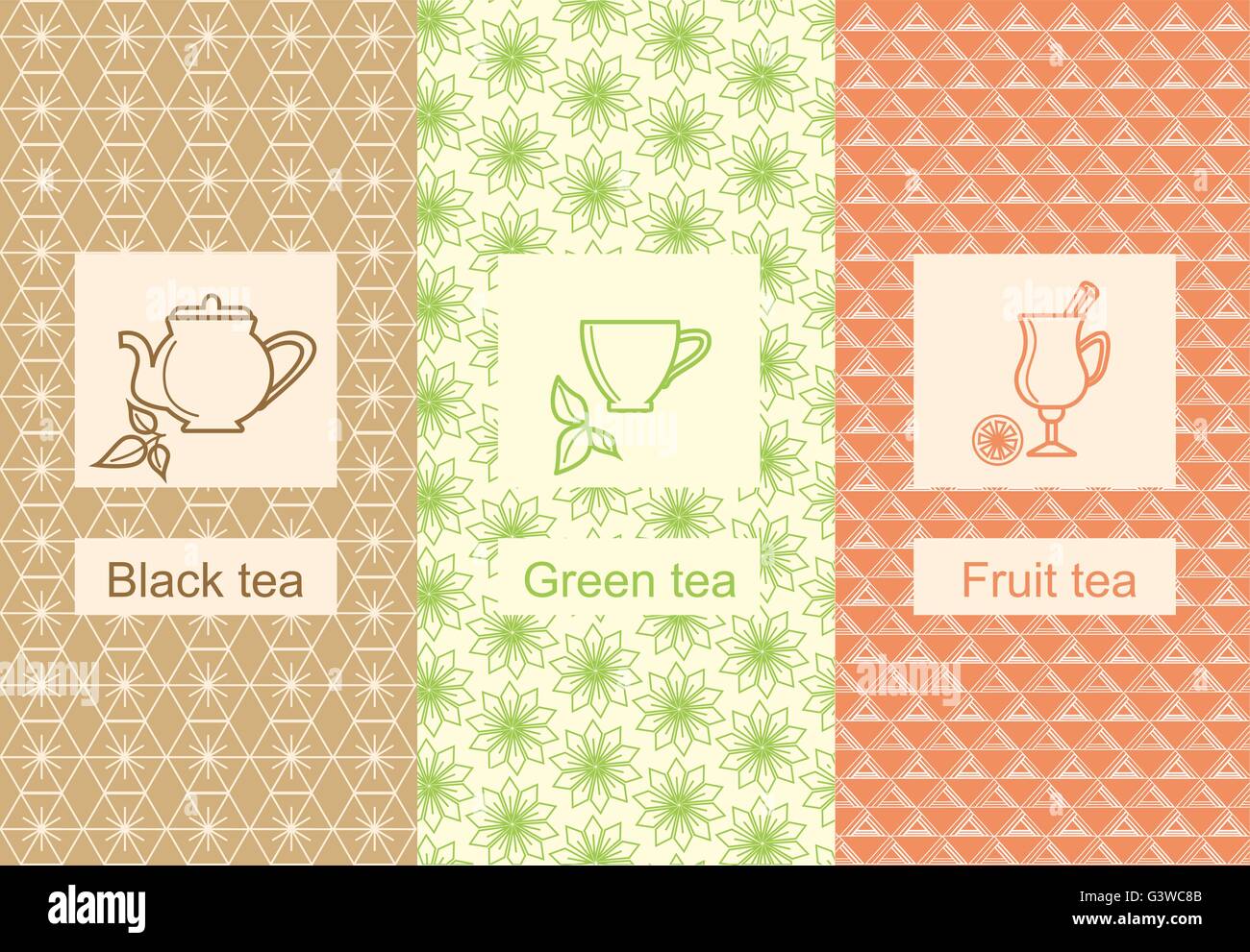 Set linear tea package ornamental Stock Vector Image & Art - Alamy