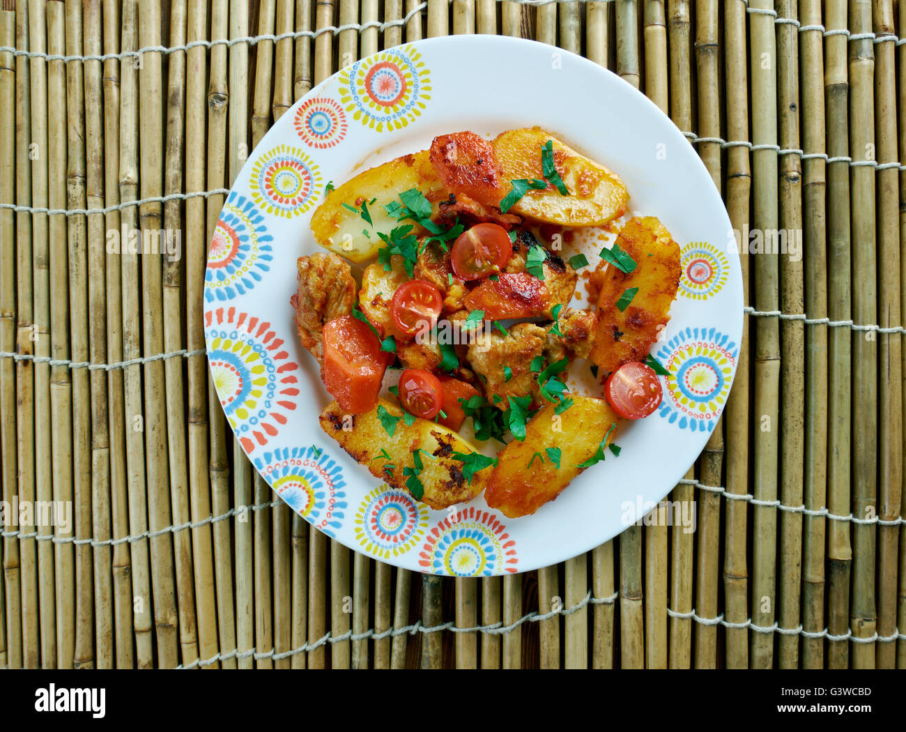 ojakhuri - Georgian cuisine. pork with potatoes and spices Stock Photo ...
