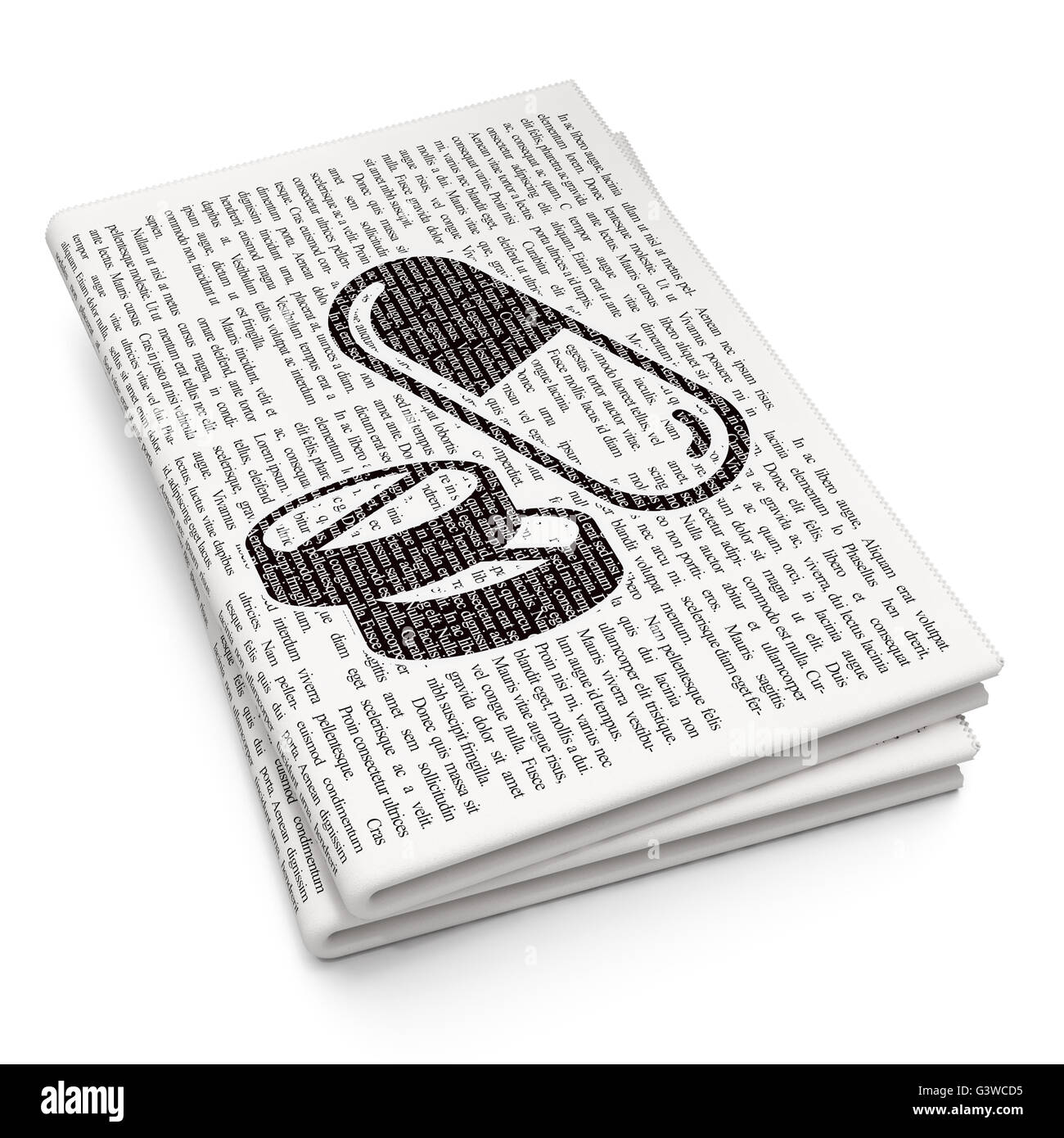 Medicine concept: Pills on Newspaper background Stock Photo - Alamy