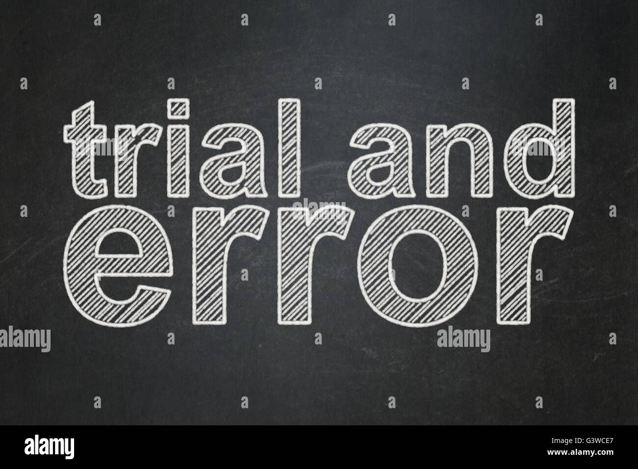 Science concept: Trial And Error on chalkboard background Stock Photo ...