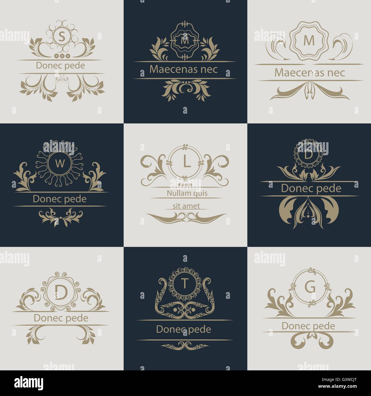 Design cards ornamental, decorative logos Stock Vector Image & Art - Alamy