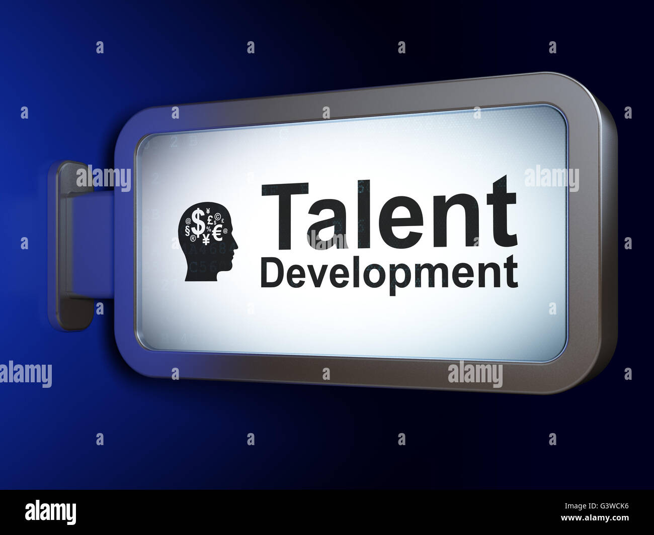 Studying concept: Talent Development and Head With Finance Symbol on ...