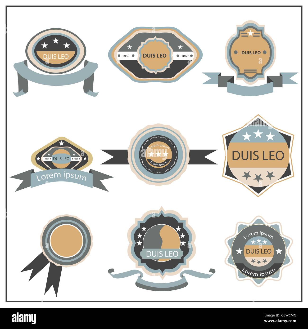 Set retro emblem, ribbon Stock Vector Image & Art - Alamy