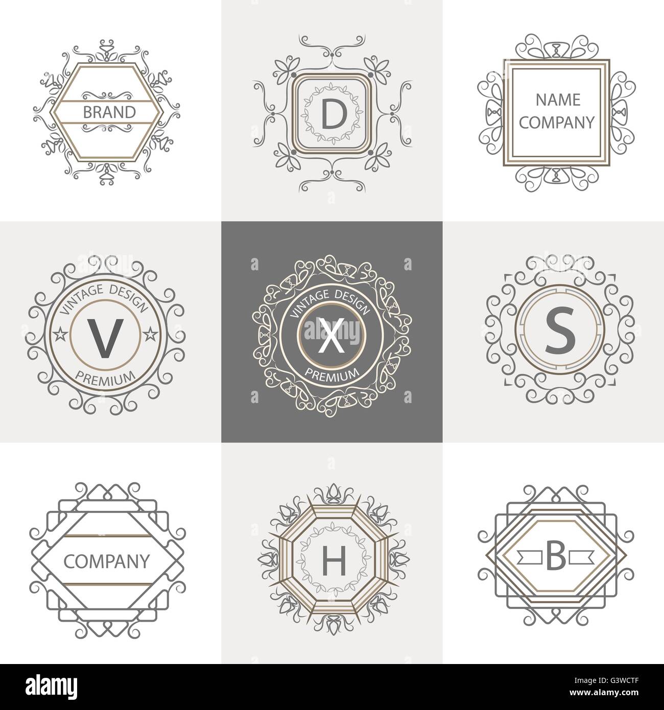 Refined business branding Stock Vector Images - Alamy