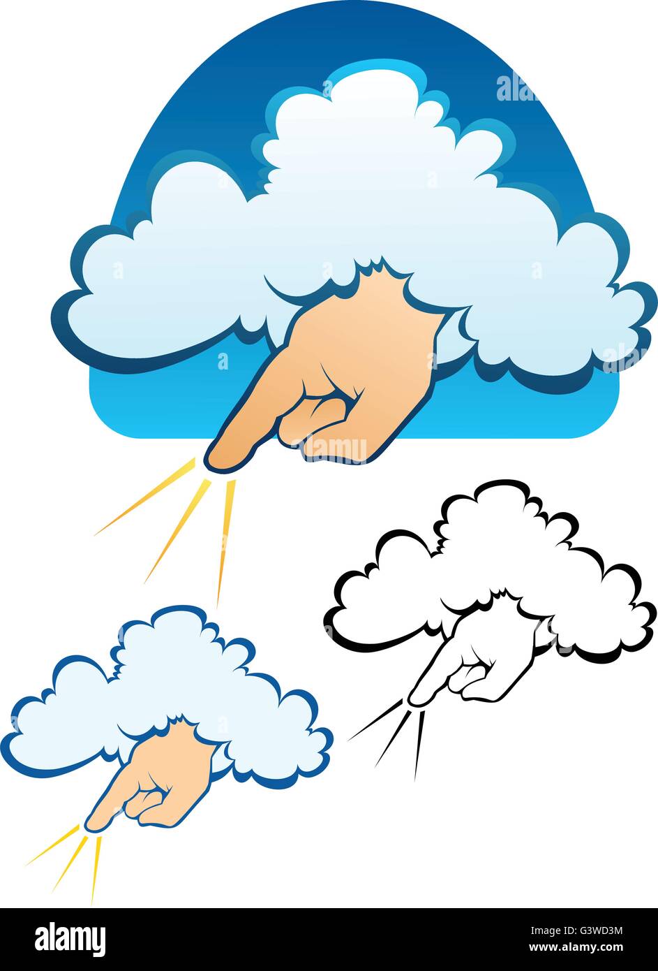 Gods finger Stock Vector Images - Alamy