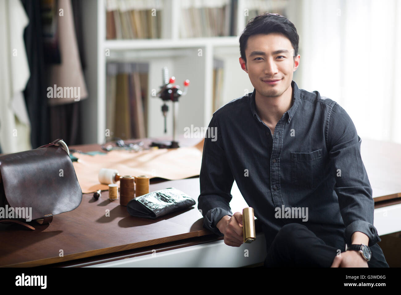 Craftsman working in his studio Stock Photo - Alamy