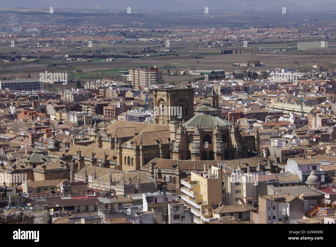Granada Cathedral from Alhambra, Spain Stock Photo - Alamy