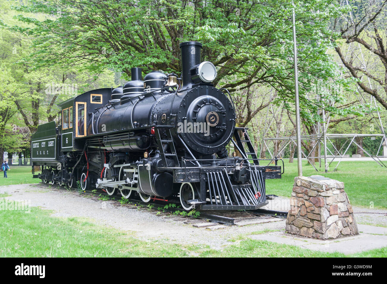 Light steam engine in Newhalem, Washington near Seattle Stock Photo - Alamy