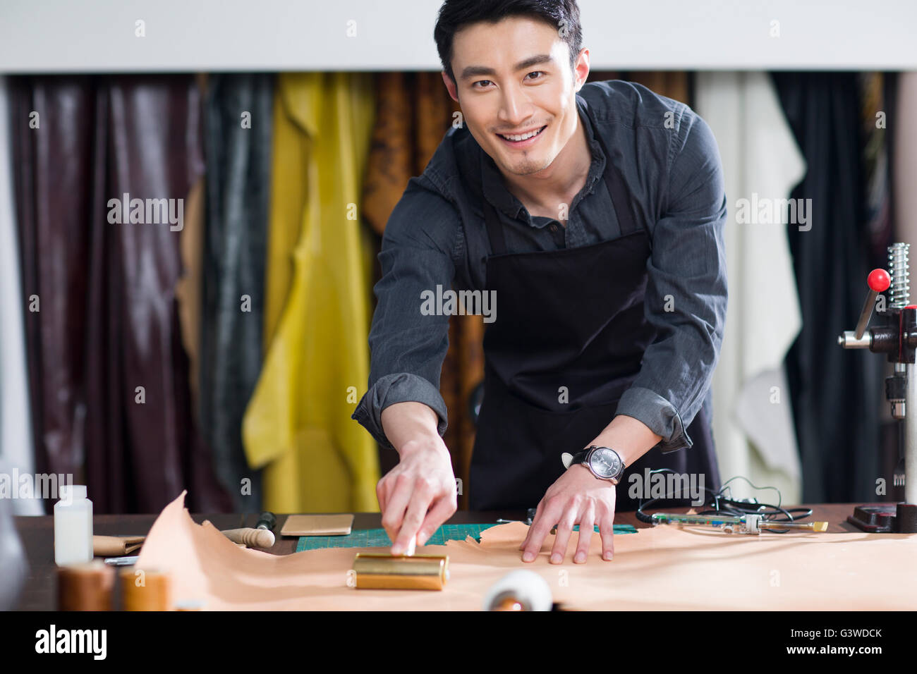 Craftsman working in his studio Stock Photo - Alamy