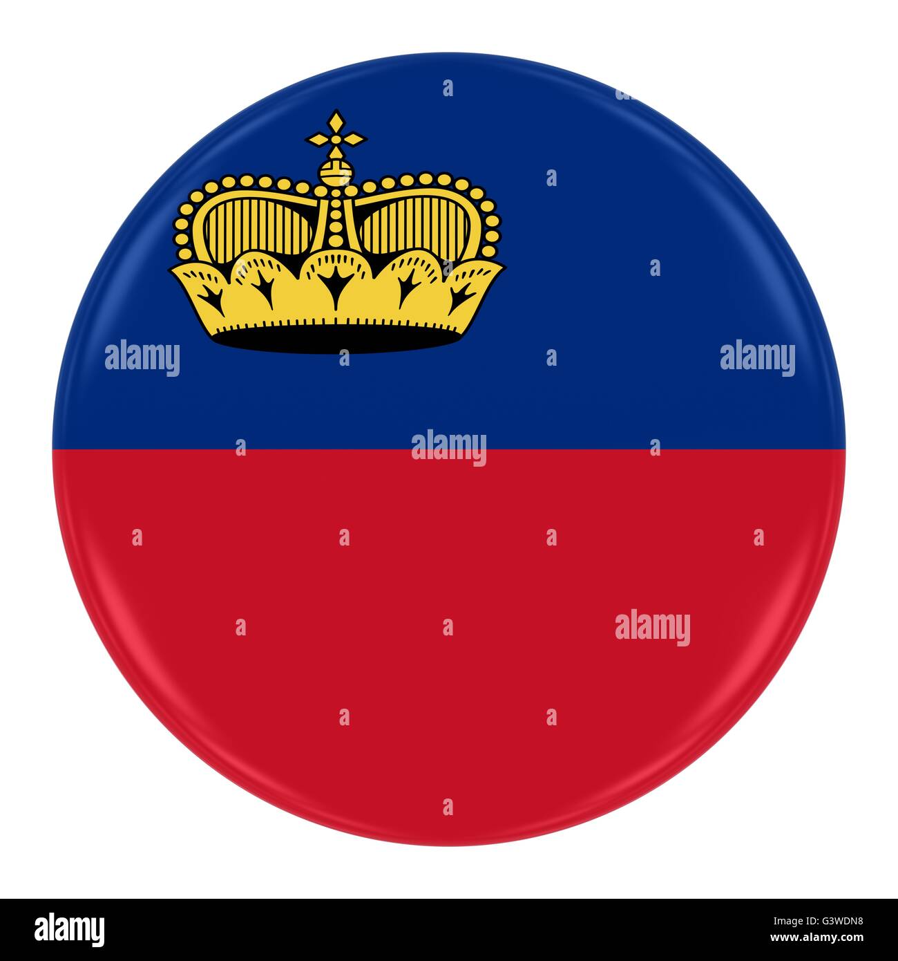 Liechtensteinian Flag Badge - Flag of Liechtenstein Button Isolated on ...