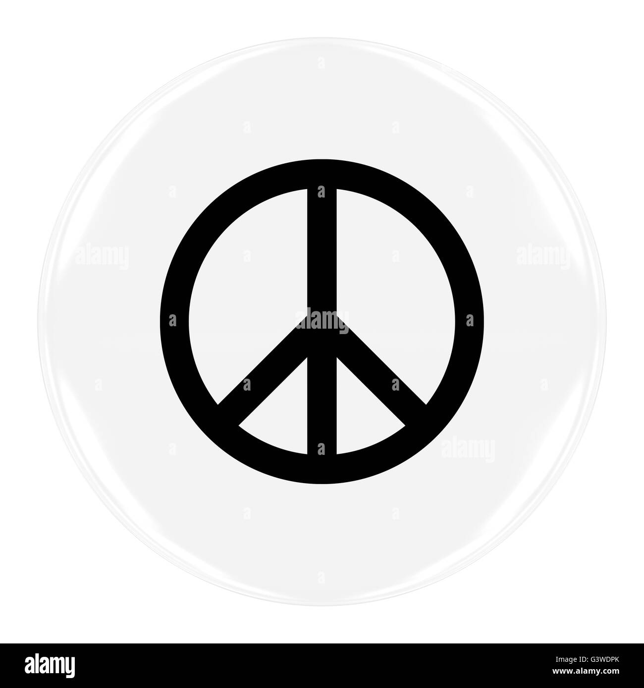 Peace Symbol Badge - Flag of Peace Button Isolated on White Stock Photo ...