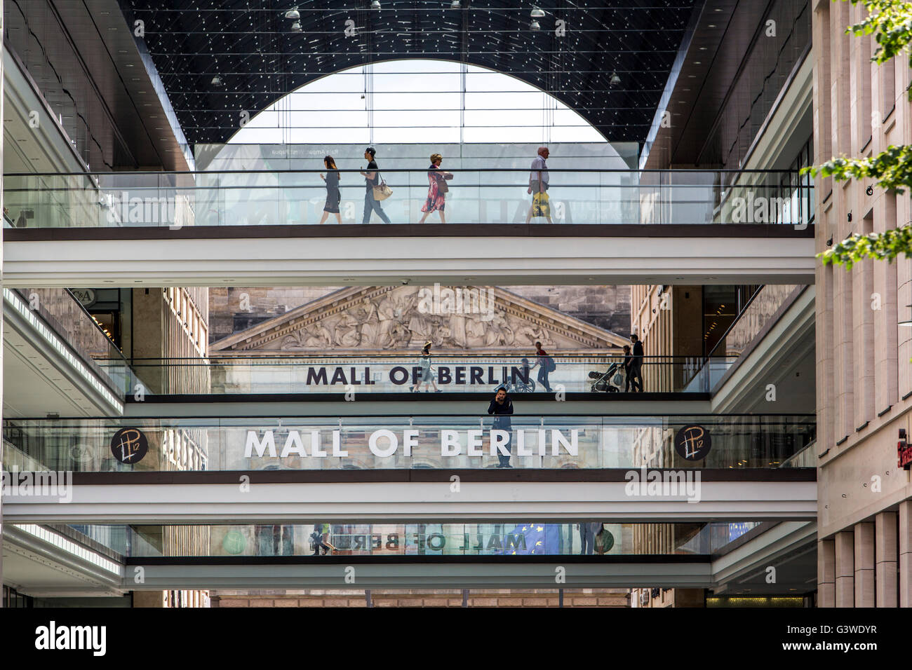 Mall of Berlin, huge shopping center in the middle of Berlin, Germany ...
