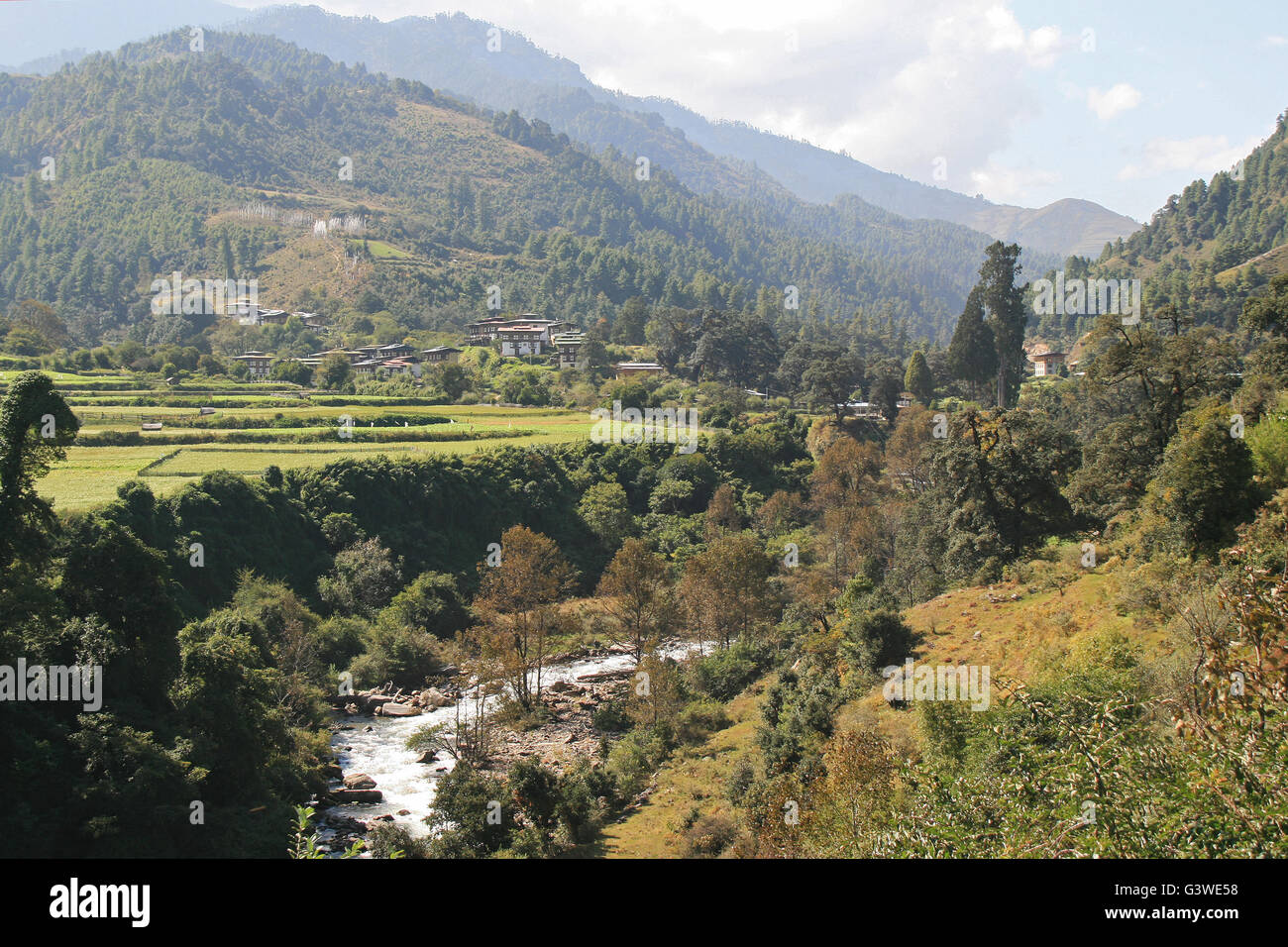Countryside between Jakar and Punakha (Bhutan Stock Photo - Alamy