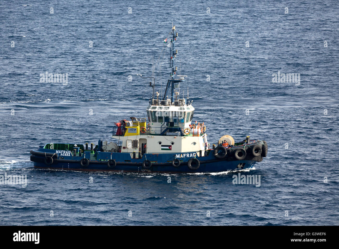 Tugboat. Port of Aqaba Jordan Stock Photo - Alamy