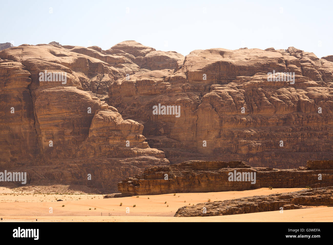 Sandstone Desert mountains Wadi Rum Jordan Stock Photo - Alamy