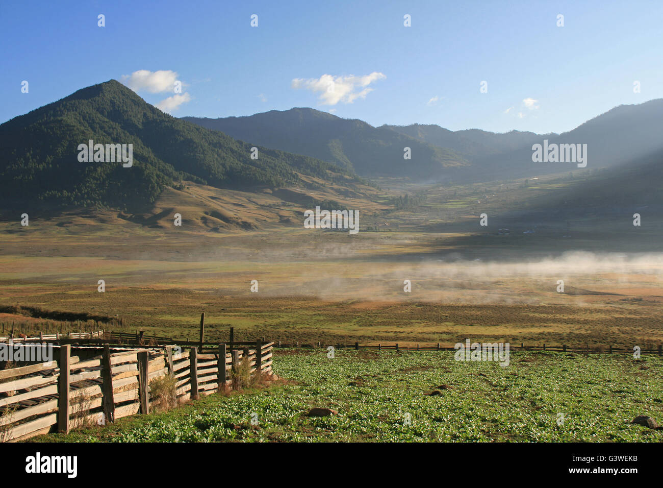Countryside around Gangtey (Bhutan Stock Photo - Alamy