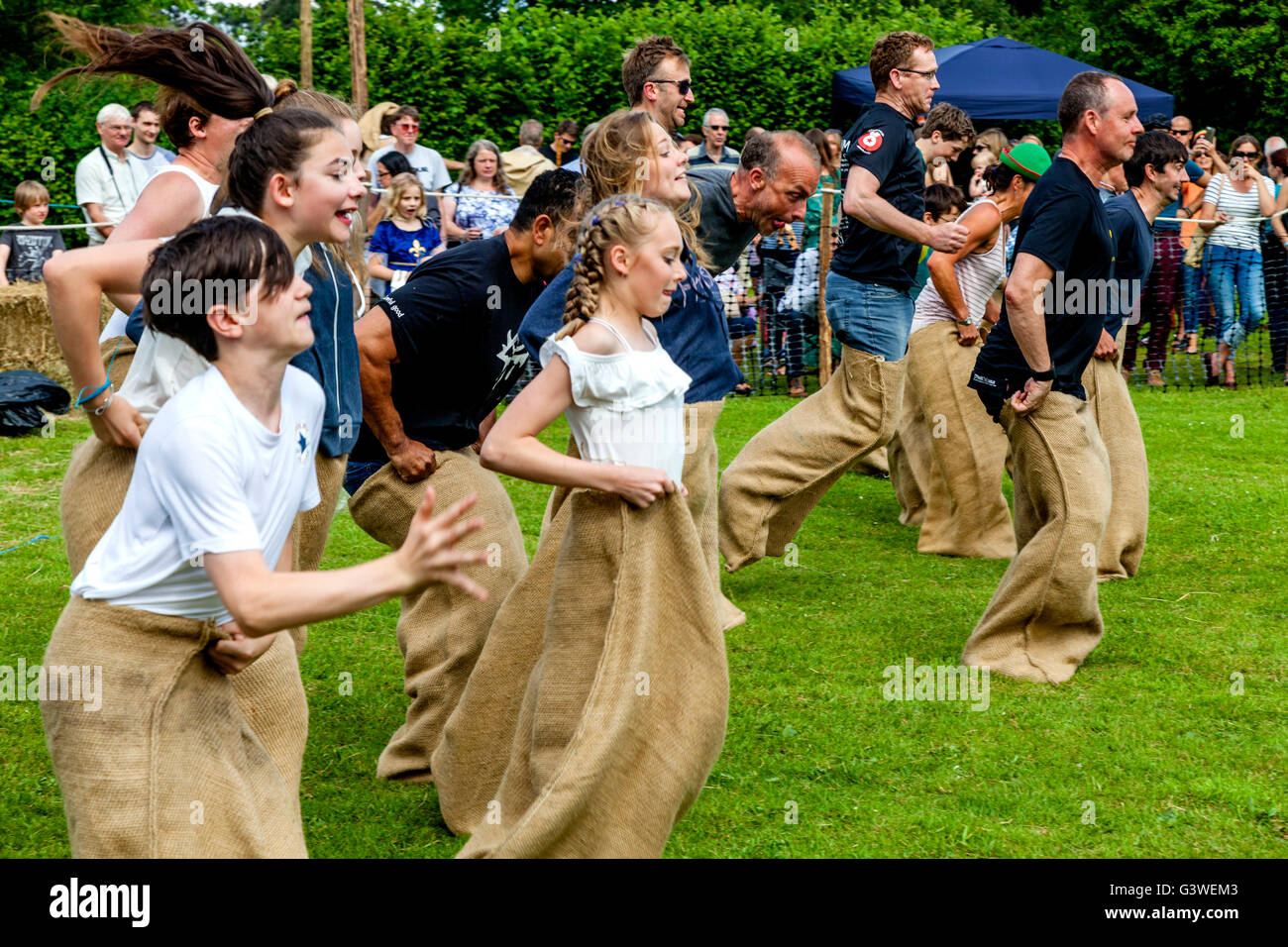 Sack race adults hi-res stock photography and images - Alamy