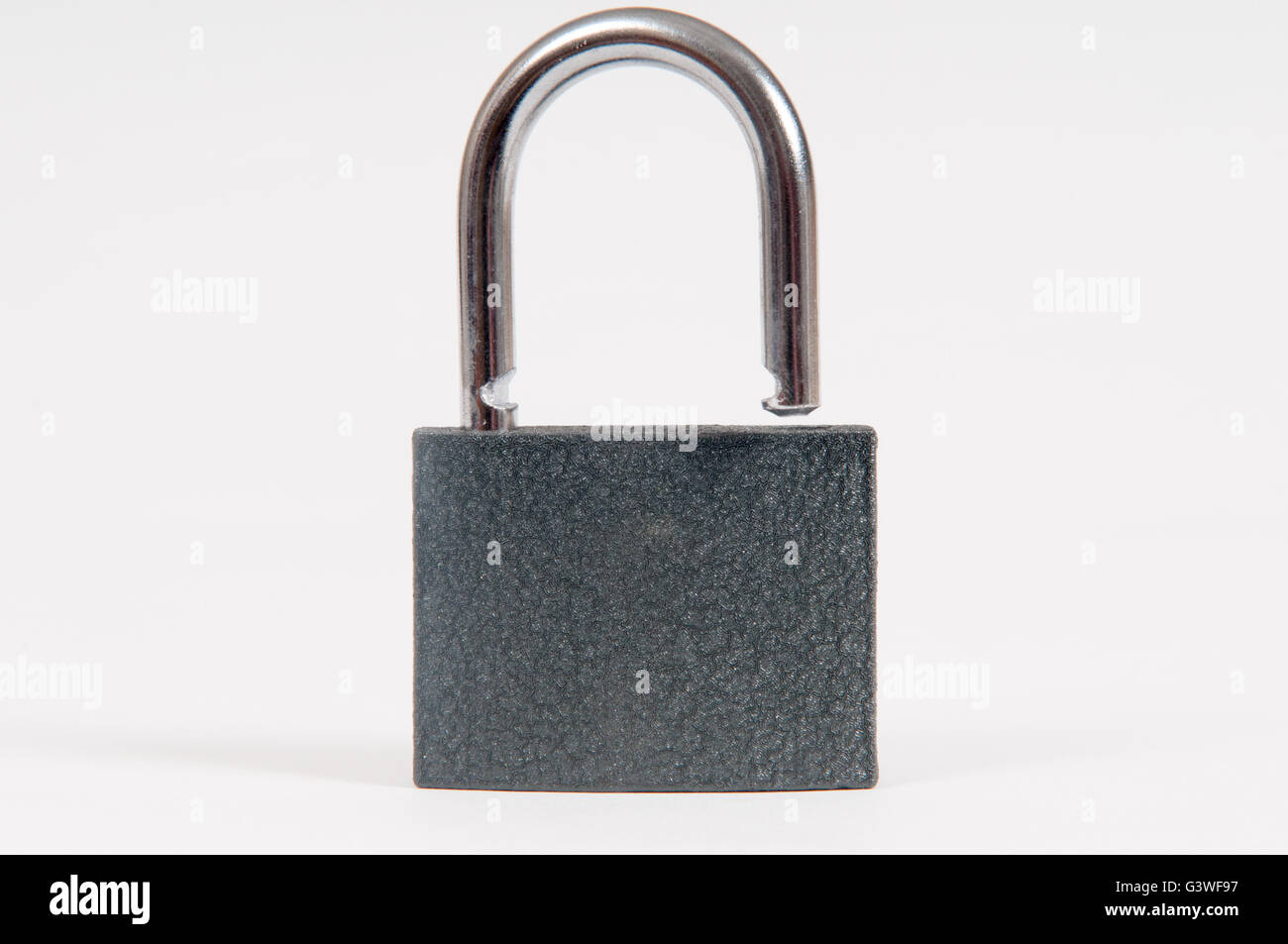 Padlock isolated on white in an open , unlocked position Stock Photo ...