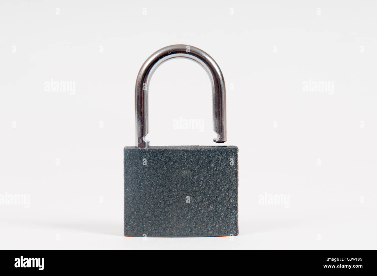 Padlock isolated on white in an open , unlocked position Stock Photo ...